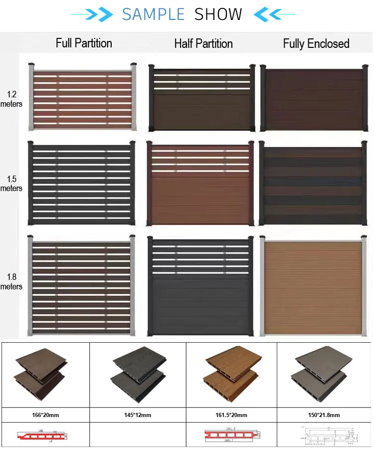 Fireproof Garden Fence Slat Wood Plastic Composite Lattice Slated Wpc ...