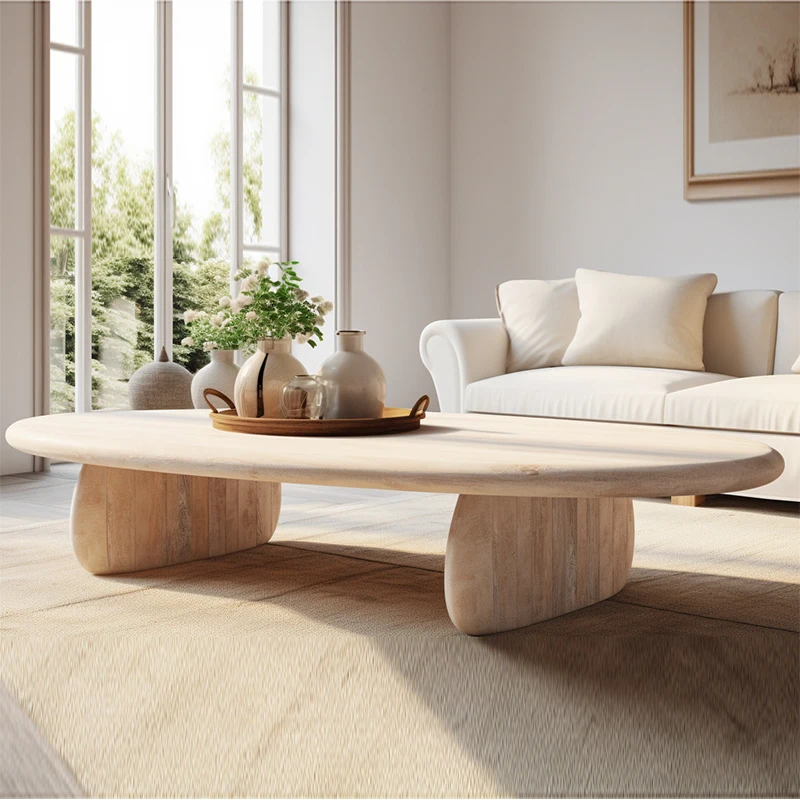 MRS WOODS New Arrival Hotel Coffee Table - Nordic Style Oak Wood Material