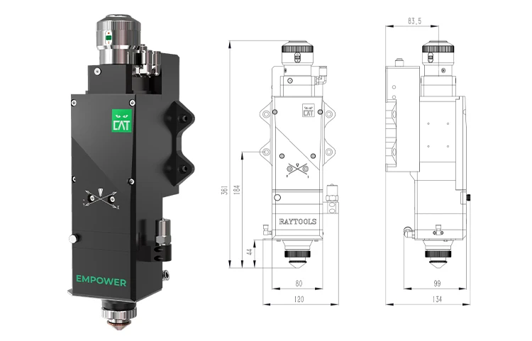 Raytools BS06K 1.5KW Laser Head - Easy to Operate Cutting Power