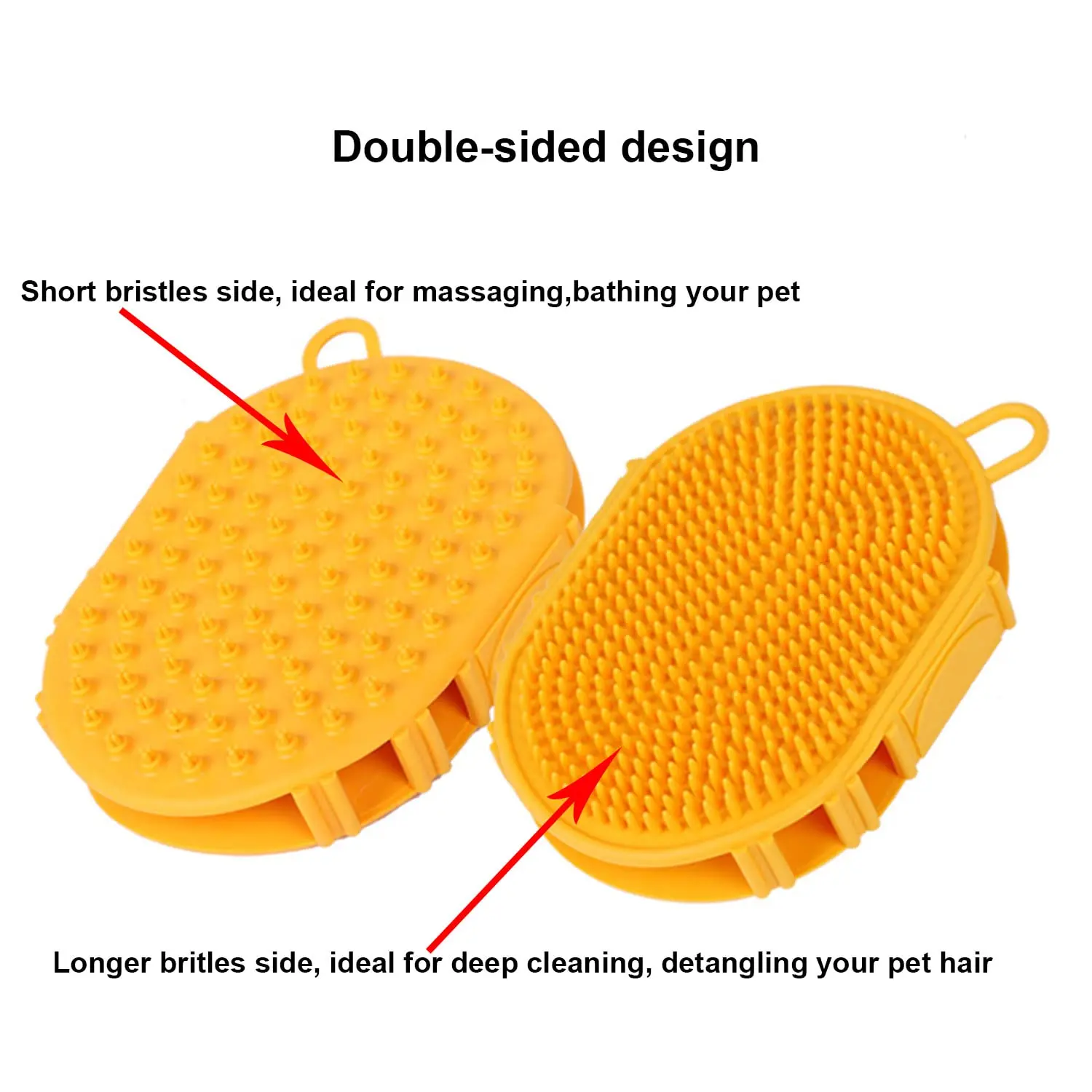 Pets Silicone Washing Brush Dog Cat Bath Brush Comb Rubber Glove Hair ...