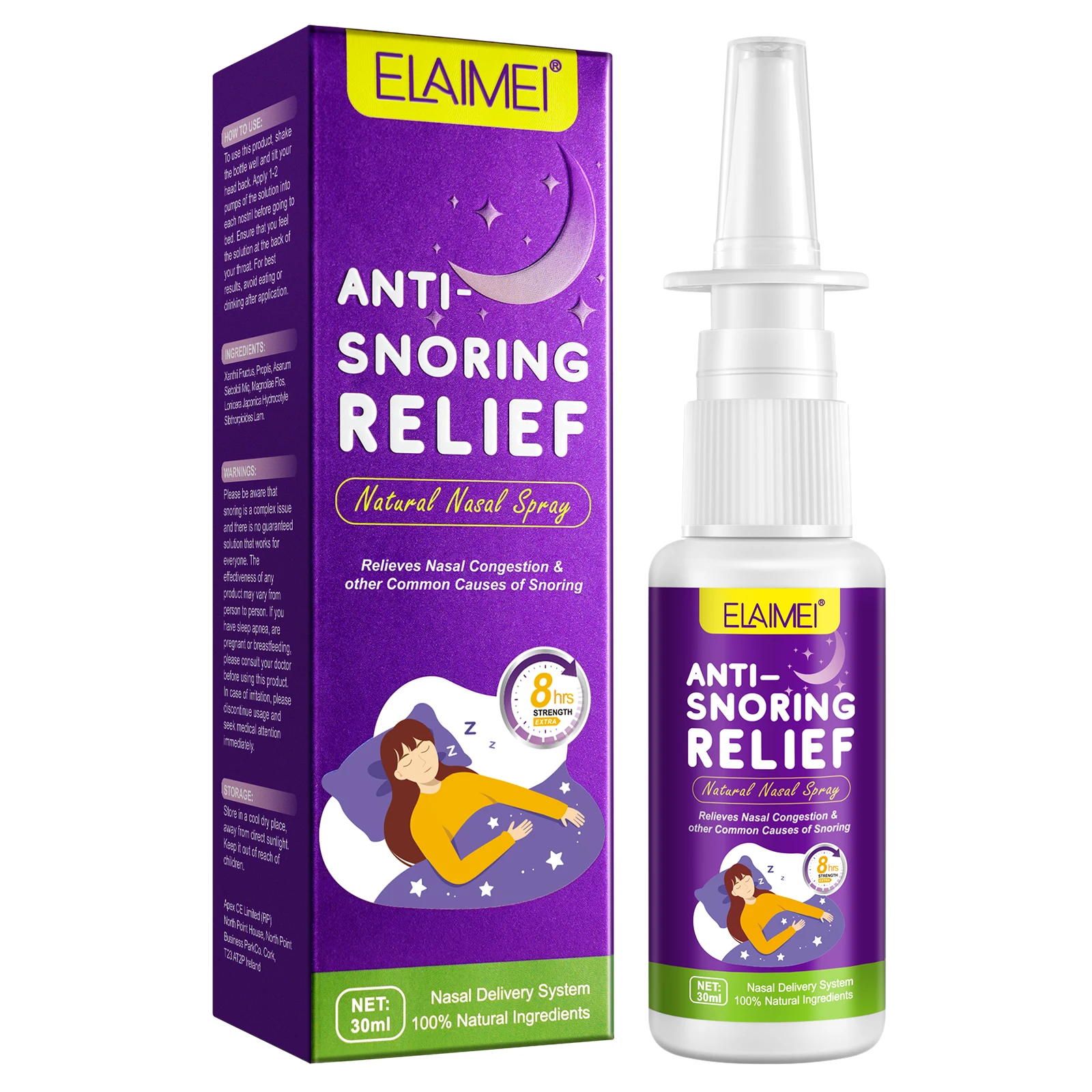 Elaimei Anti Snoring Relief Natural Nasal Spray Anti Snoring Solution ...