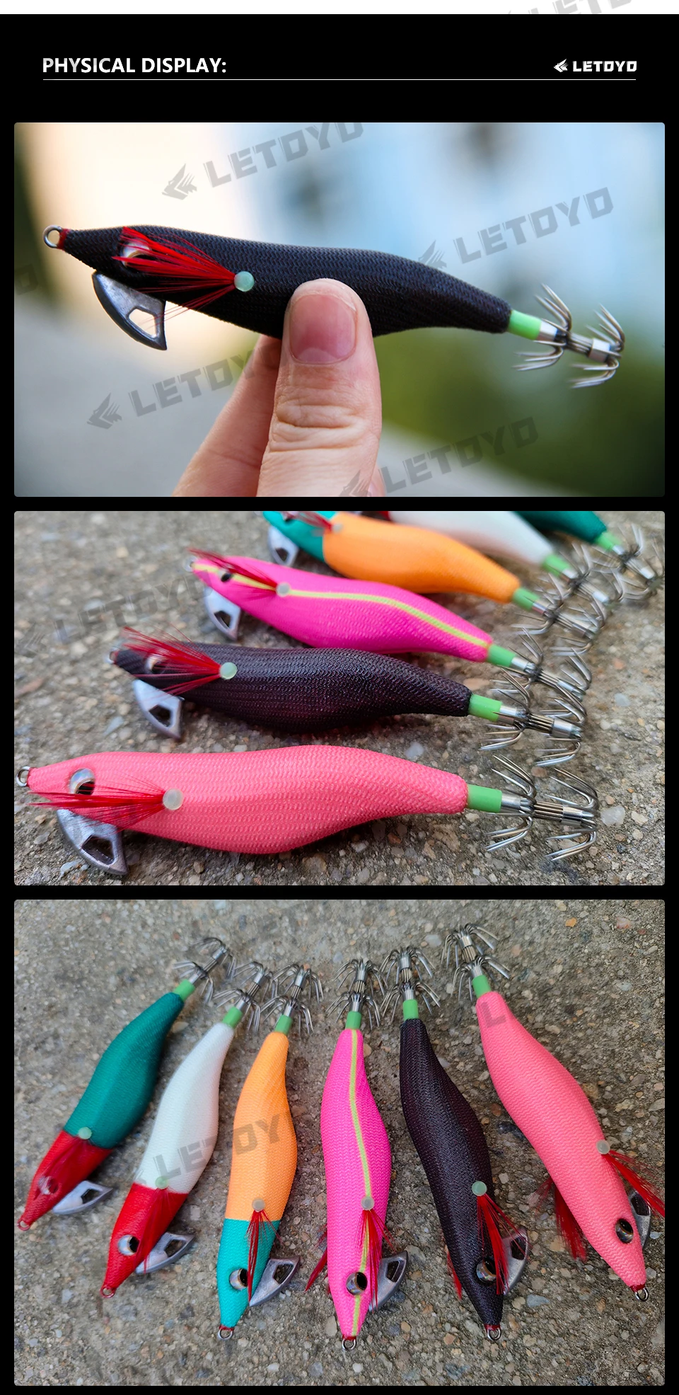 Letoyo Egi Squid Jig 2.5# New Product 105mm 10g Squid Jig Lead Fishing Lures Small Squid Lure ...