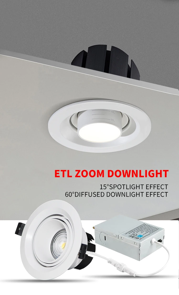 Adjustable Focus 4 Inch Recessed Light Selectable Dimmable CCT Change ...