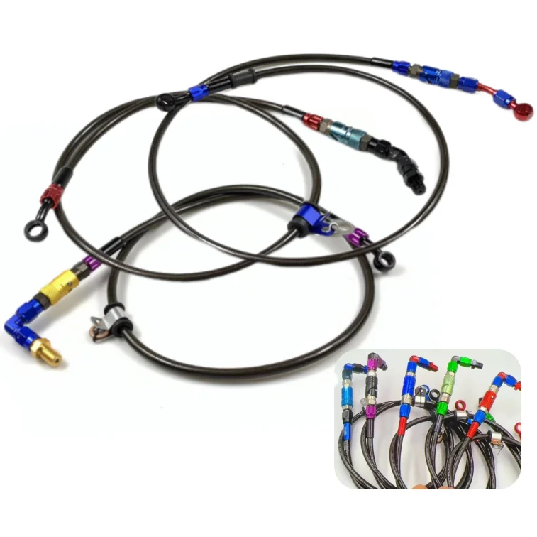 Custom AN3 Motorcycle Hydraulic Braided Steel Clutch Brake Oil Hose ...