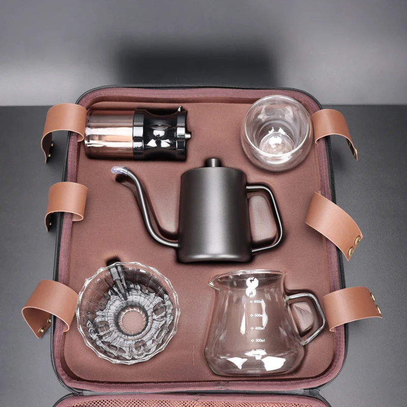 Customizable 9 Pieces Indoor Outdoor Travel Coffee Bag Dripper Manual ...