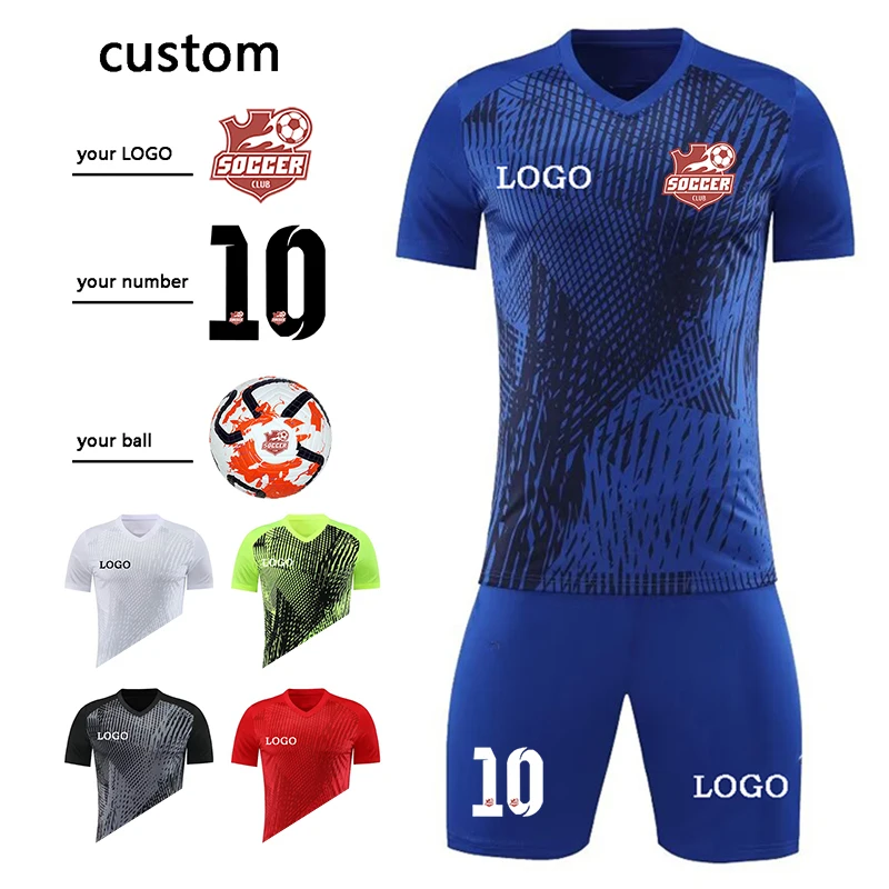 Team Custom Soccer Uniform Set Men Tracksuit Football Jersey Kit Sport ...