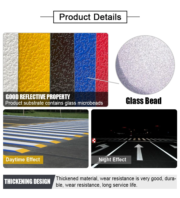 Mancai Preformed Thermoplastic Pavement Marking Tape Roadway Safety ...
