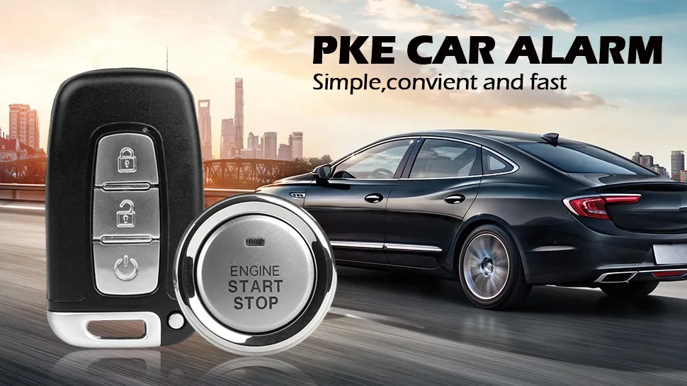 Spy Pke Push Start Button Remote Engine Start Stop Pke One Way Car ...