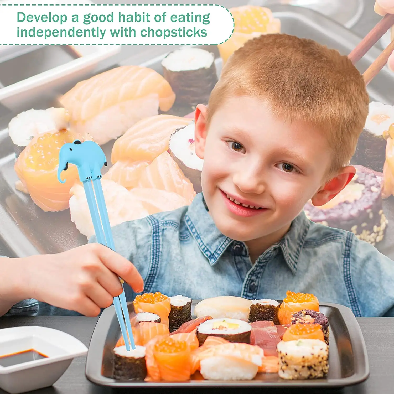 Kids Training Chopsticks Cute Animals Learning Chopstick Helper With ...