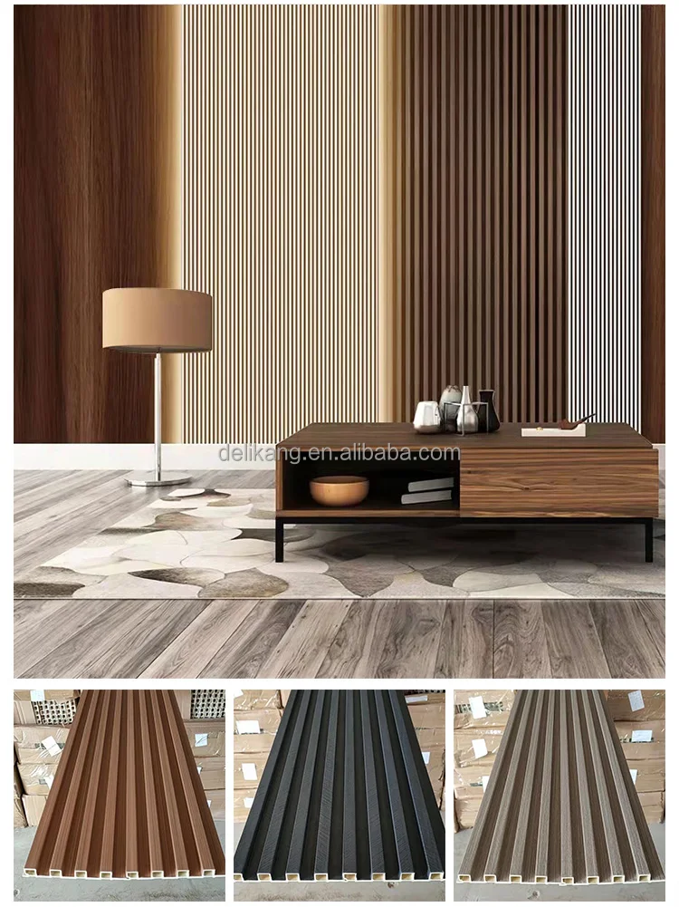 Plastic Wall Panels WPC Interior Decorative Flute Interior Wall Panels ...