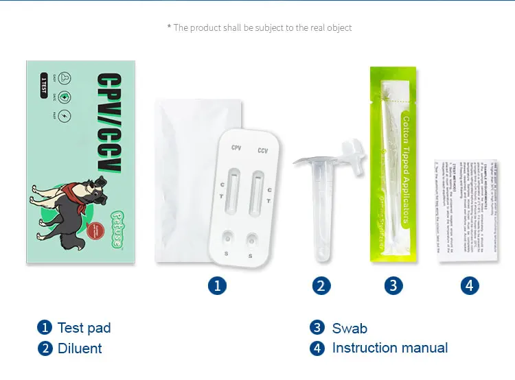 Cpv-ccv Ag Test Canine Parvovirus-coro-virus Antigen Combo Rapid Test ...