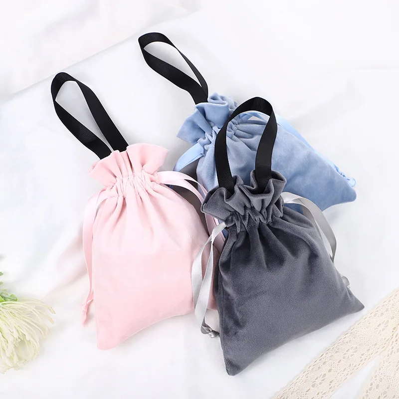 New Product Drawstring Bag Drawstring Pouch Bag Velvet Cute Drawstring ...