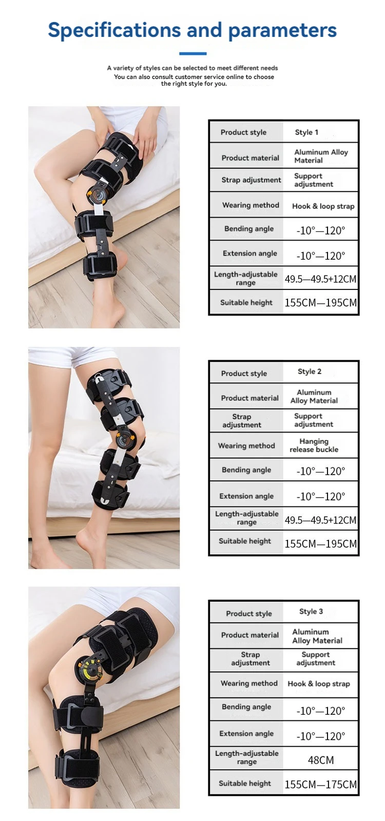 Orthopedic Adjustable Hinged Post-op Knee Support Rom Hinge Ligament ...