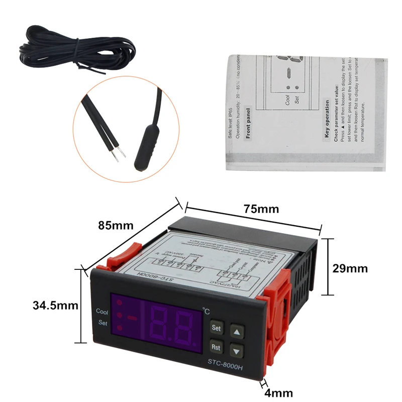 STC-8000H Temperature Controller for Chest Freezer - 3yr Warranty