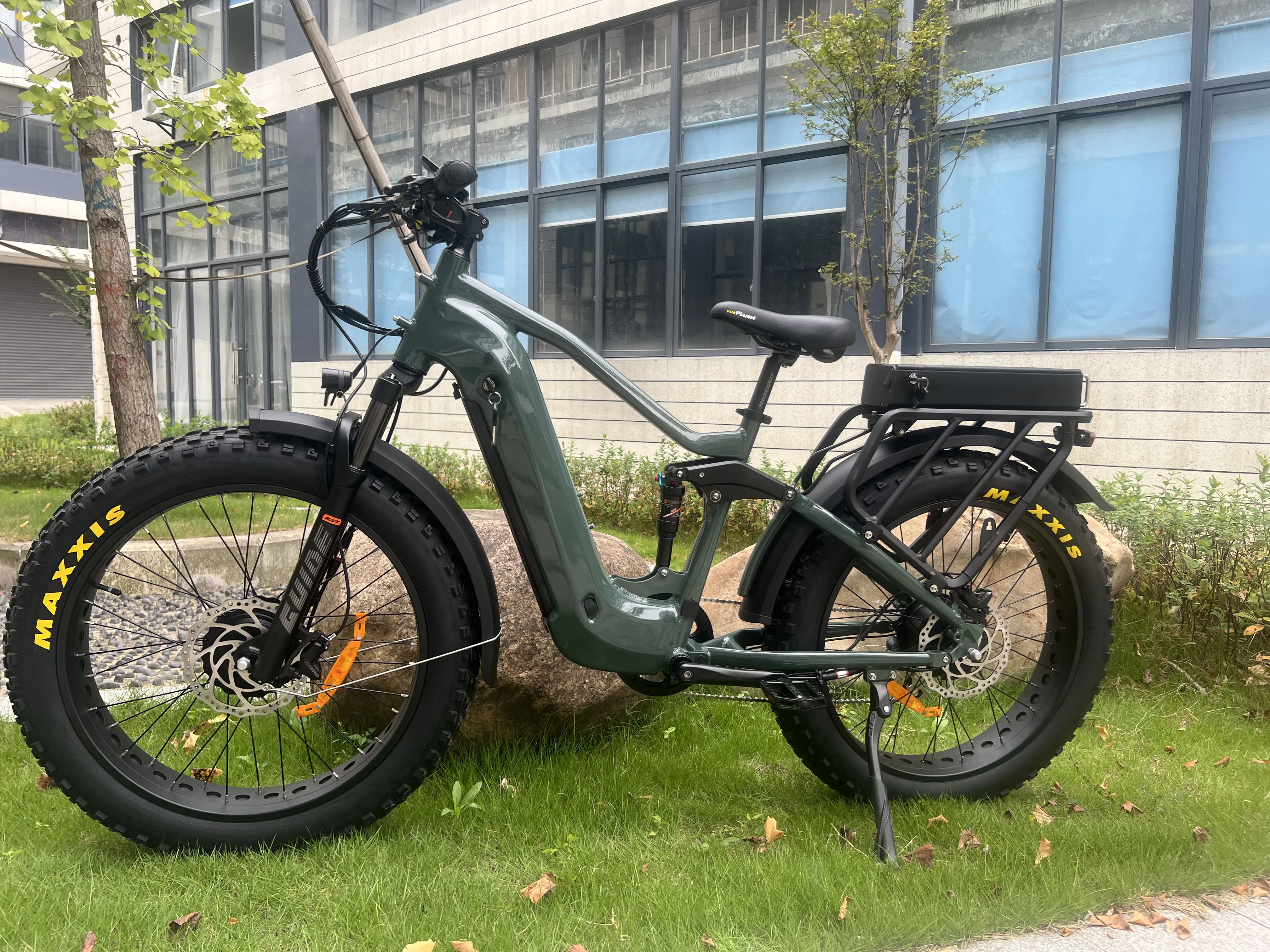 Awd Electric Bike Dual Motor Hunting E Bike Full Suspension 2000w ...