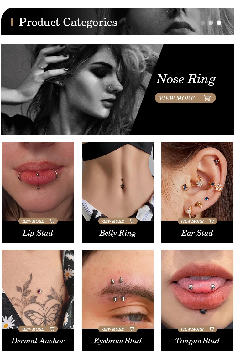 New ASTM F136 Titanium Internal Thread Flat Back Earrings Cartilage Ear ...