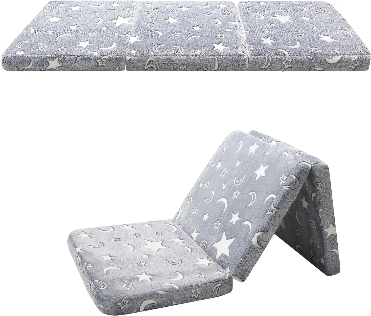Kids Out Chair Bed Tri Fold Mattress Fold up Children Sofa Convertible ...