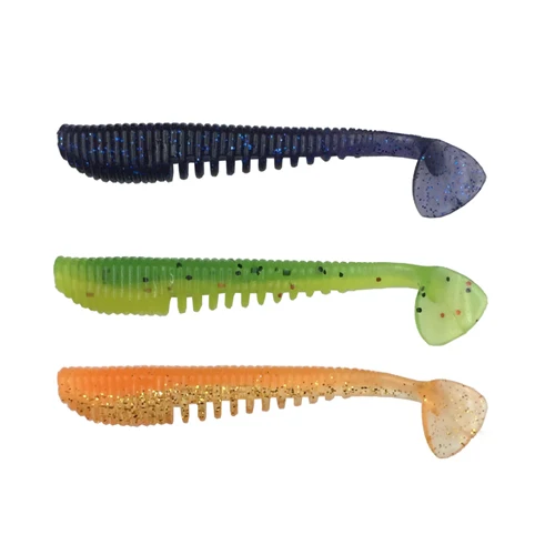 WZ plastic fishing lure soft fish bats artificial fish lure worm with ...