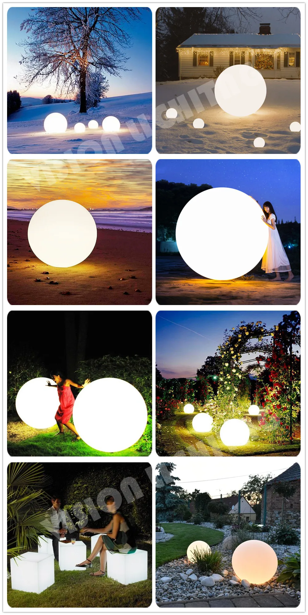 Ball LED Standing Lamp - Solar Garden Globe 50cm LED Sphere