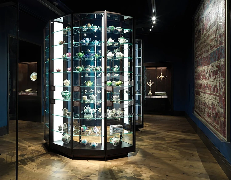 Hot Sale High End Museum Glass Display Case With Light Museum ...