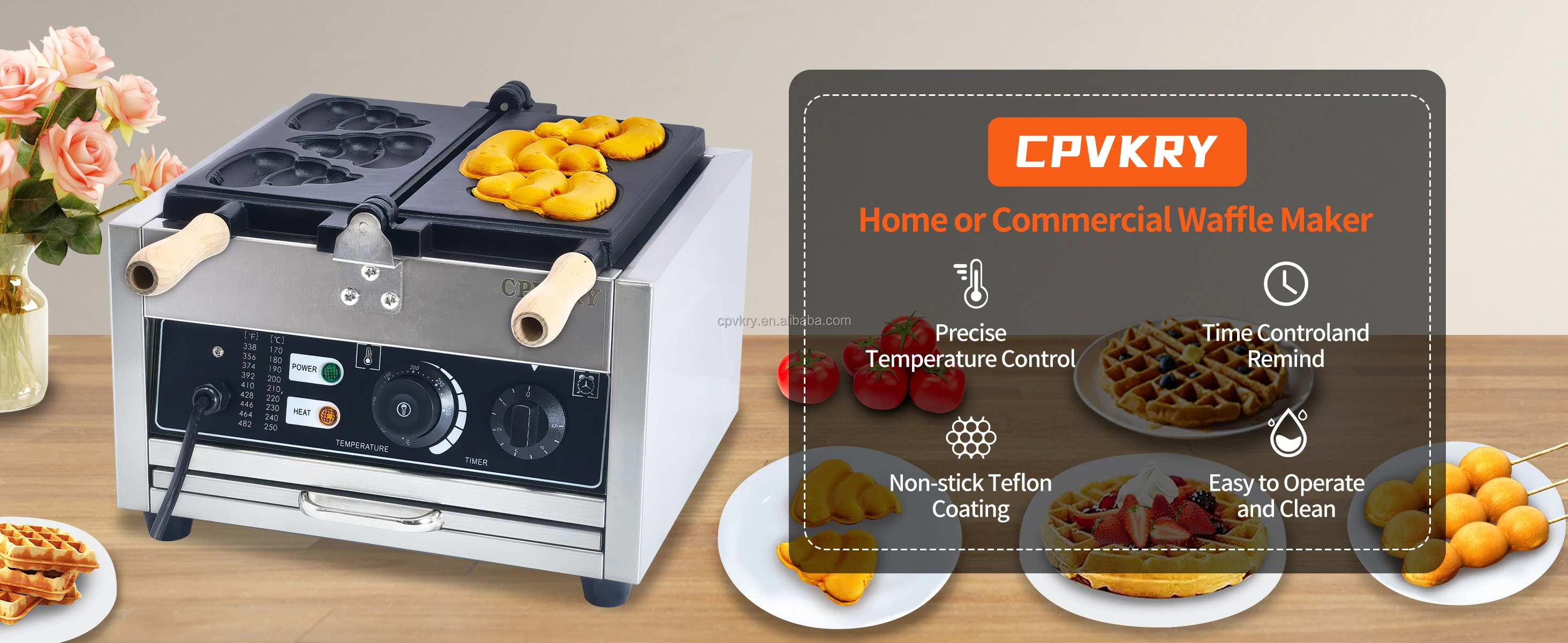 CPVKRY Newly Designed Poop Shaped Waffle Maker Stainless Steel Pancake ...