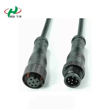 M12 6pin Waterproof Male And Female Connector Waterproof 6pin Screw ...