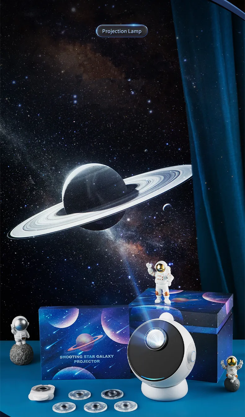 12 In 1 Shooting Star Galaxy Projector | 3D Visual Wireless Star Night ...