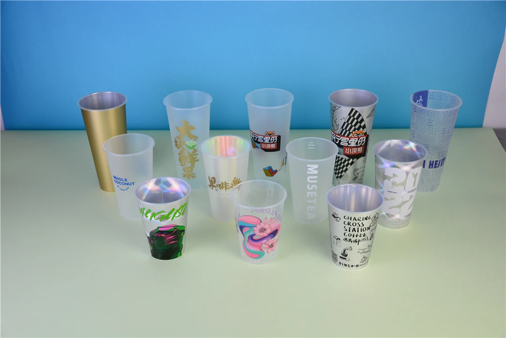 Promotional Frosted In Mold Label Cup 10oz/12oz/16oz Plastic Frost Iml ...