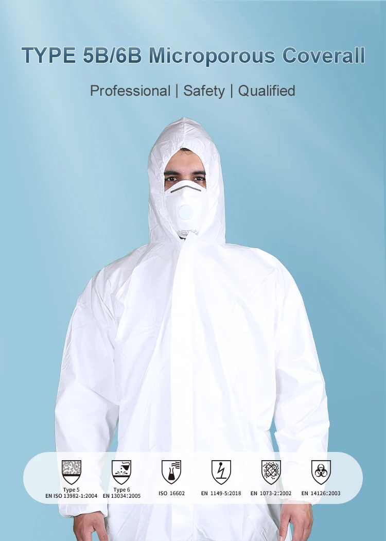 High Quality Disposal Coverall Suit Microporous Disposable Coverall ...