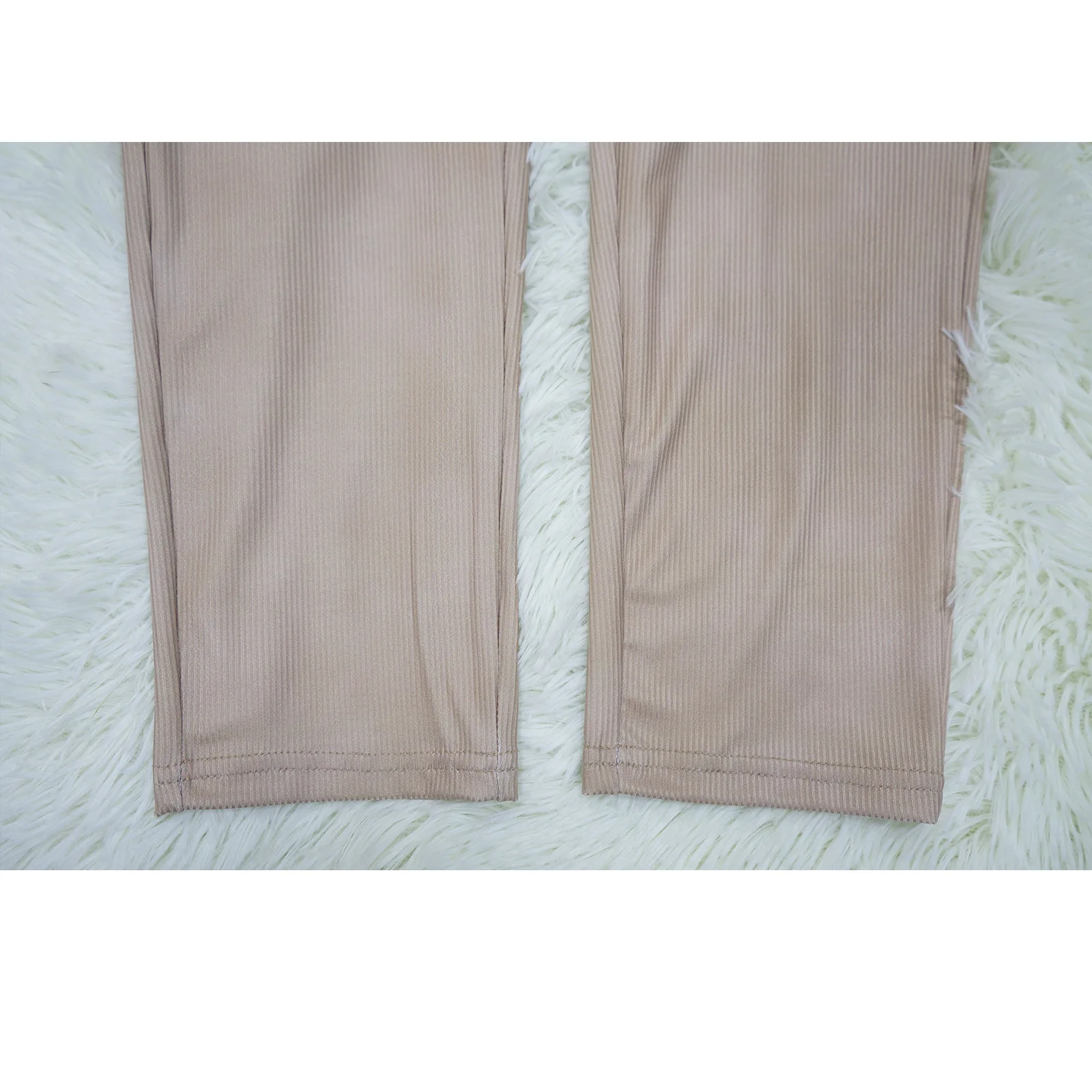 2023 New Fall Solid Color V Neck Tight Jumpsuits Patchwork Ribbed Rompers Turndown Collar ...