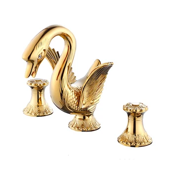 Hotels Classic Style Animal Shape Swan Faucets And Double Handle ...