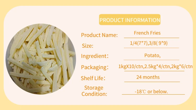 Top Quality Frozen French Fries - Crispy and Delicious