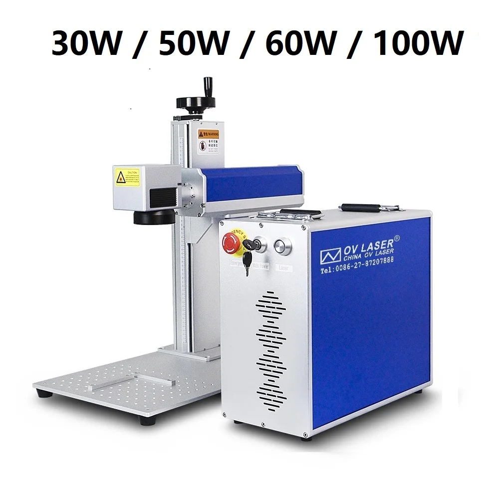Portable 50W 60W 100W Mopa Fiber Laser Lightburn Color Laser Engraving ...