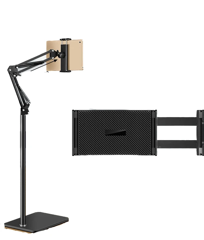 360 Rotatable Flexible Arms Floor Stand - 135CM Phone Tablet Holder