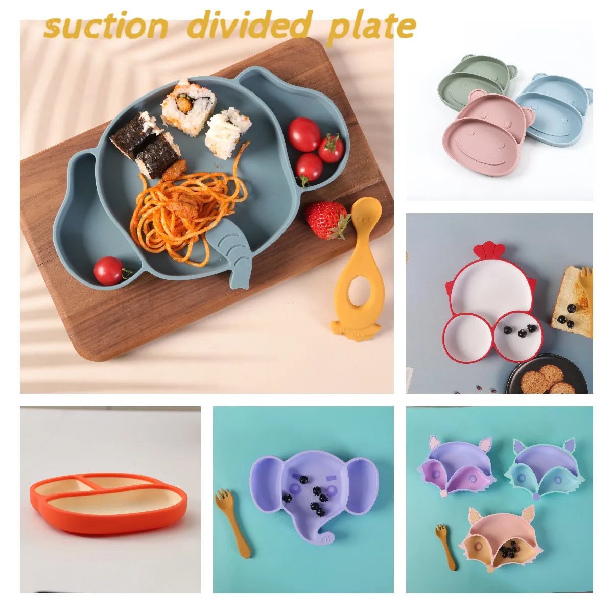 Bpa Free Led Weaning Feeding Supplies Food Grade Baby Feeding Set ...