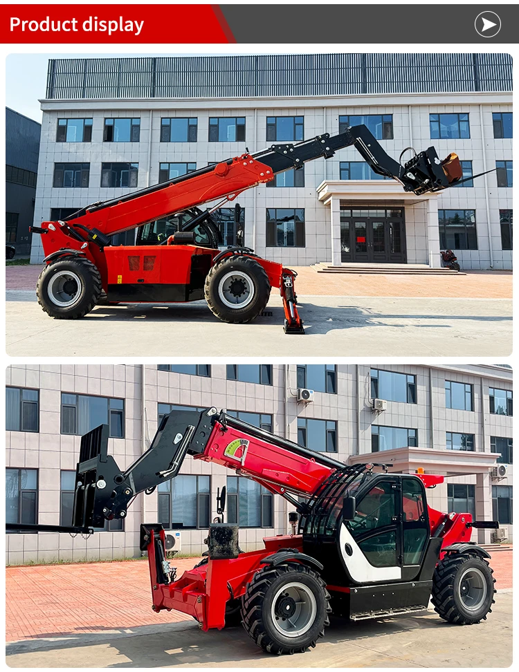 Factory Diesel Telescopic Forklift Crane Handler 17m Lifting Height ...