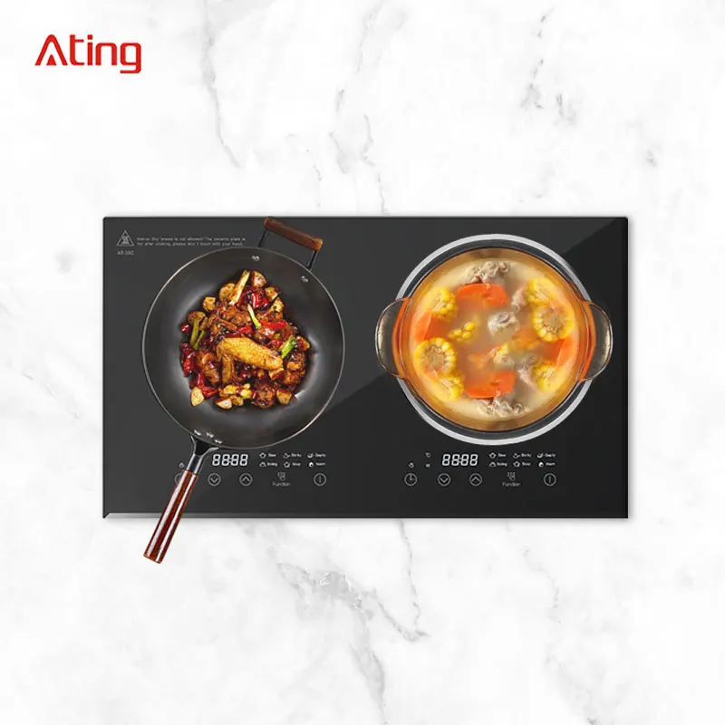 Built In Induction Hob Invisible Cooktop Touch Screen Stove Two Plate ...