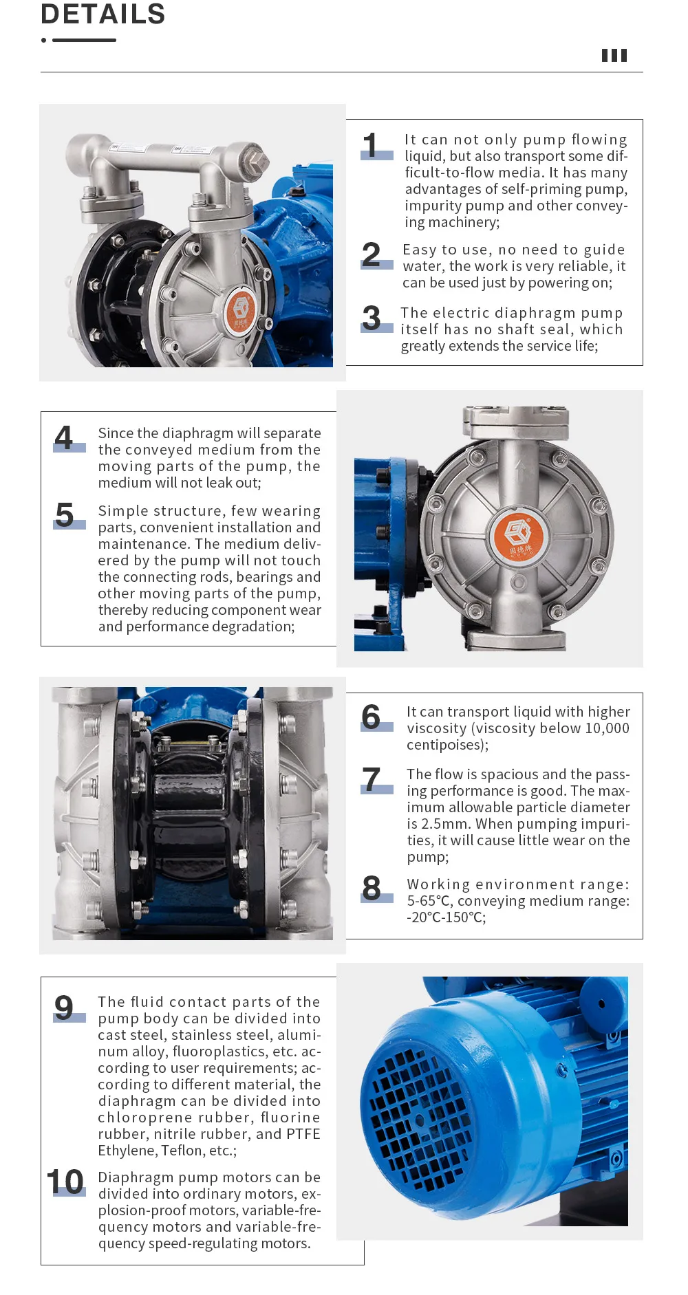 DBY3-25P 1'' Stainless Steel Electric Diaphragm Pump_DBY_Electric Operated Diaphragm Pumps_GODO ...