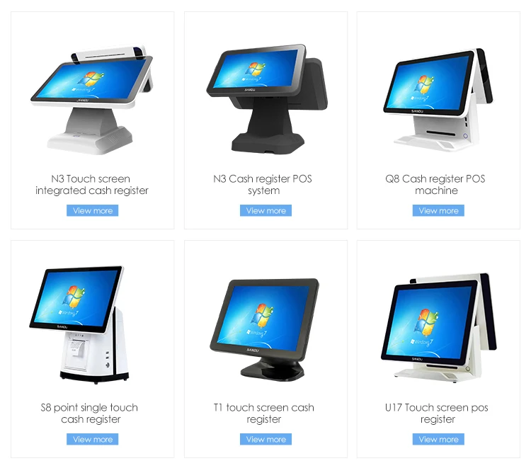 White Cash Register Integrated Pos System I3 / I5 / J1900 Motherboard ...