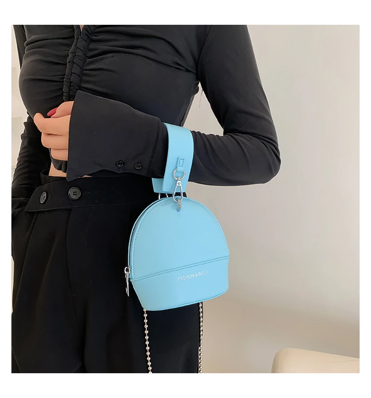 Pu Leather Small Purse Crossbody Shoulder Bags Chains Shell Shape Mini ...