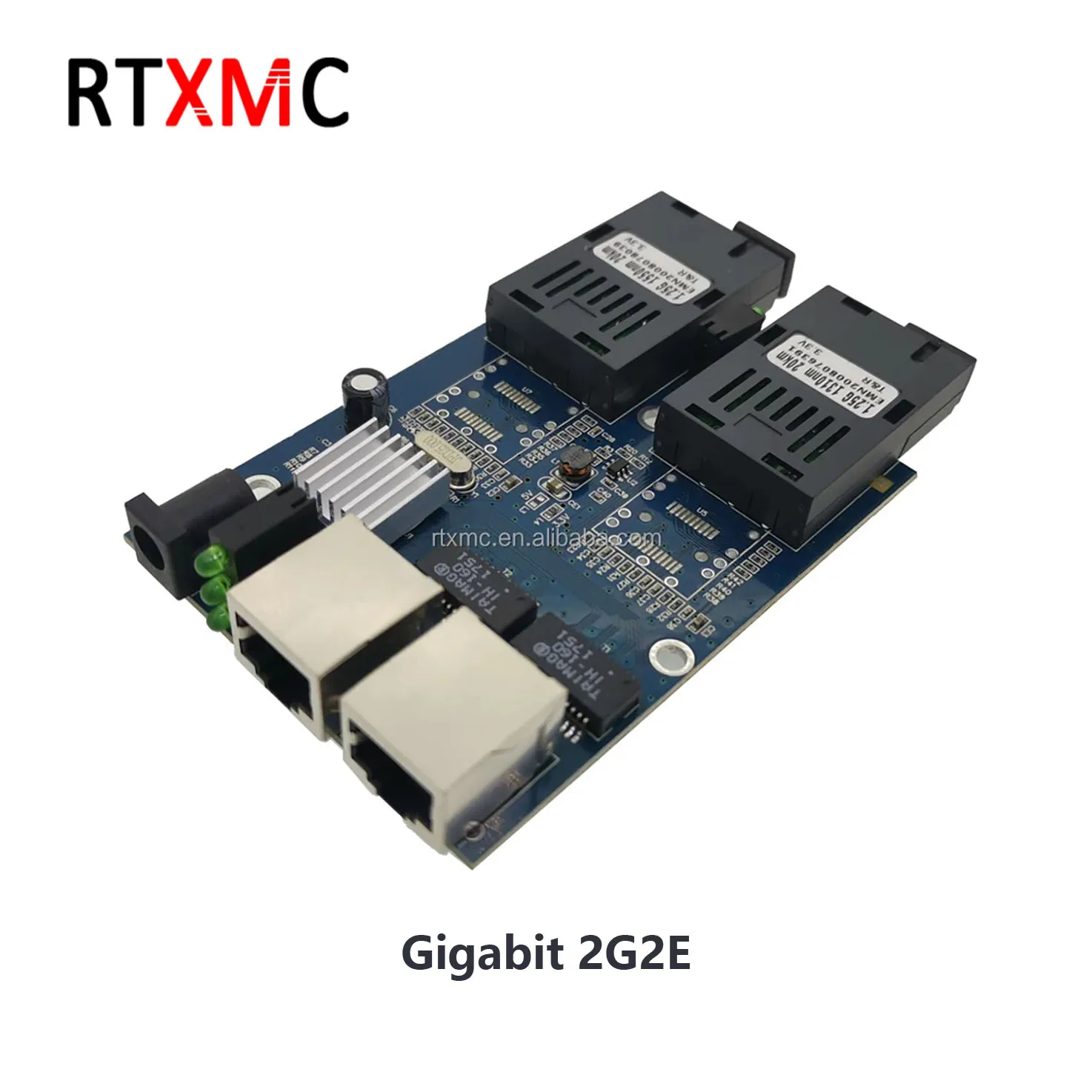 2f2e Passive Poe Pcb Fiber Optical Media Converter 2 Rj45 And 2 Sc ...