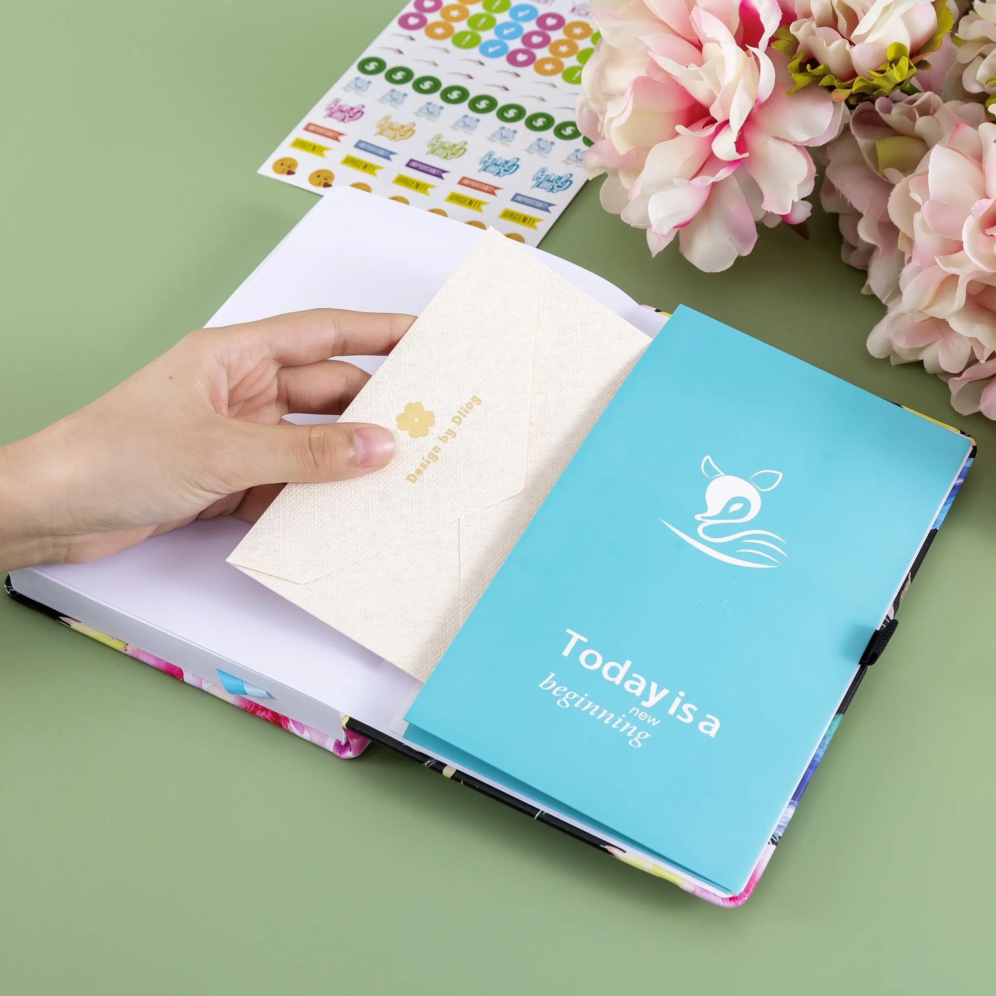 Hardcover A5 Pu Leather Diary Custom Printed Pages Writing Journal ...