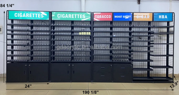 American Convenience Store Tobacco Cigarette Shelves Tobacco Fixtures ...