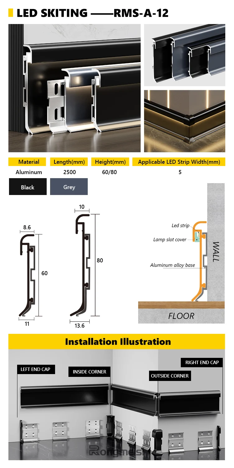 Led Skirting Board Aluminum Skirting Led Profile Led Skirting Base ...