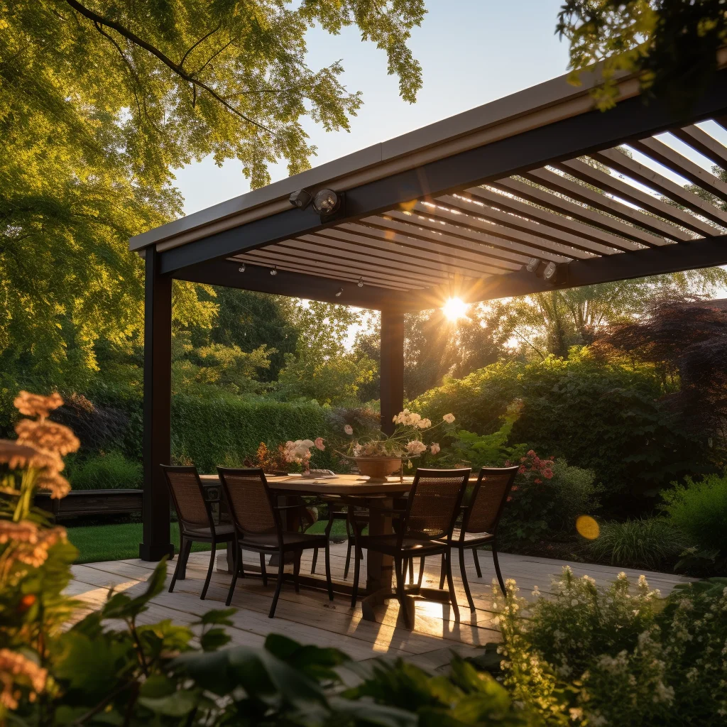 Pergola-LUX Modern Design Bioclimatic Awning Cover Waterproof Louvre ...