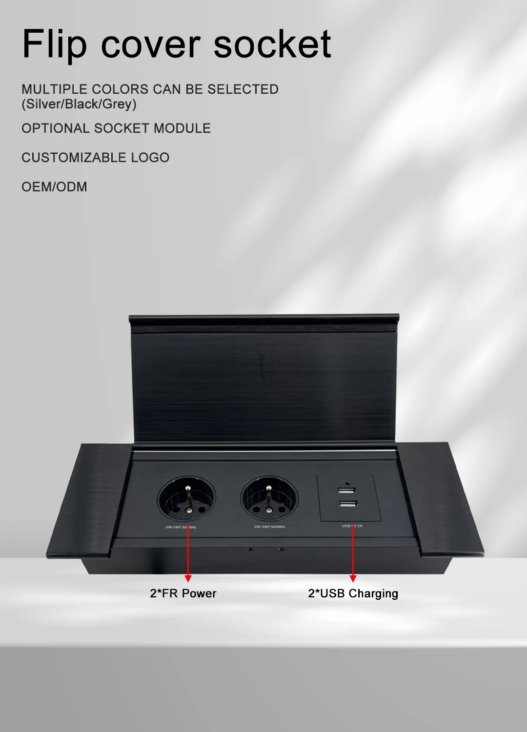 Conference Office Table Top Mounted Multi-function Power And Date ...