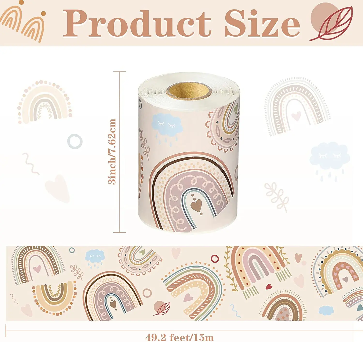 Bulletin Board Border Rainbow Bulletin Board Border Trim Self Adhesive ...