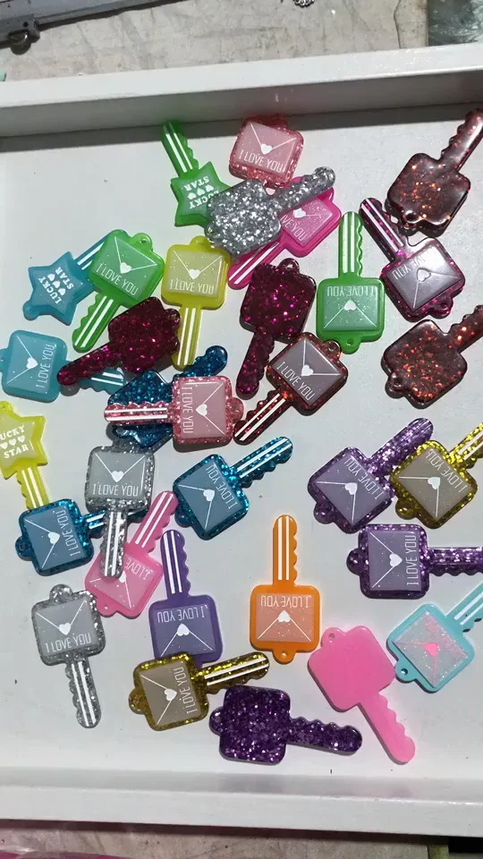Hotsale 100pcs Colorful Kawaii Resin Key Charms Pendant For Diy ...