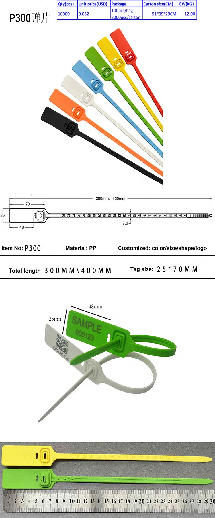 Plastic Security Tags Manufacturer Custom Logo Clothing Disposable Seal ...
