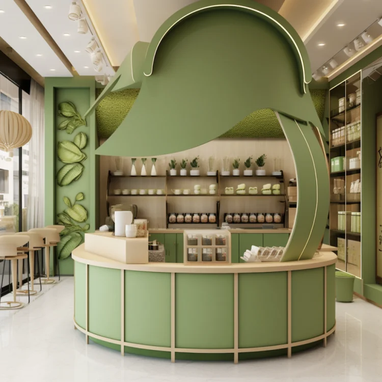 Milk Tea Kiosk Design - Cute Drink Kiosk for Shop Display